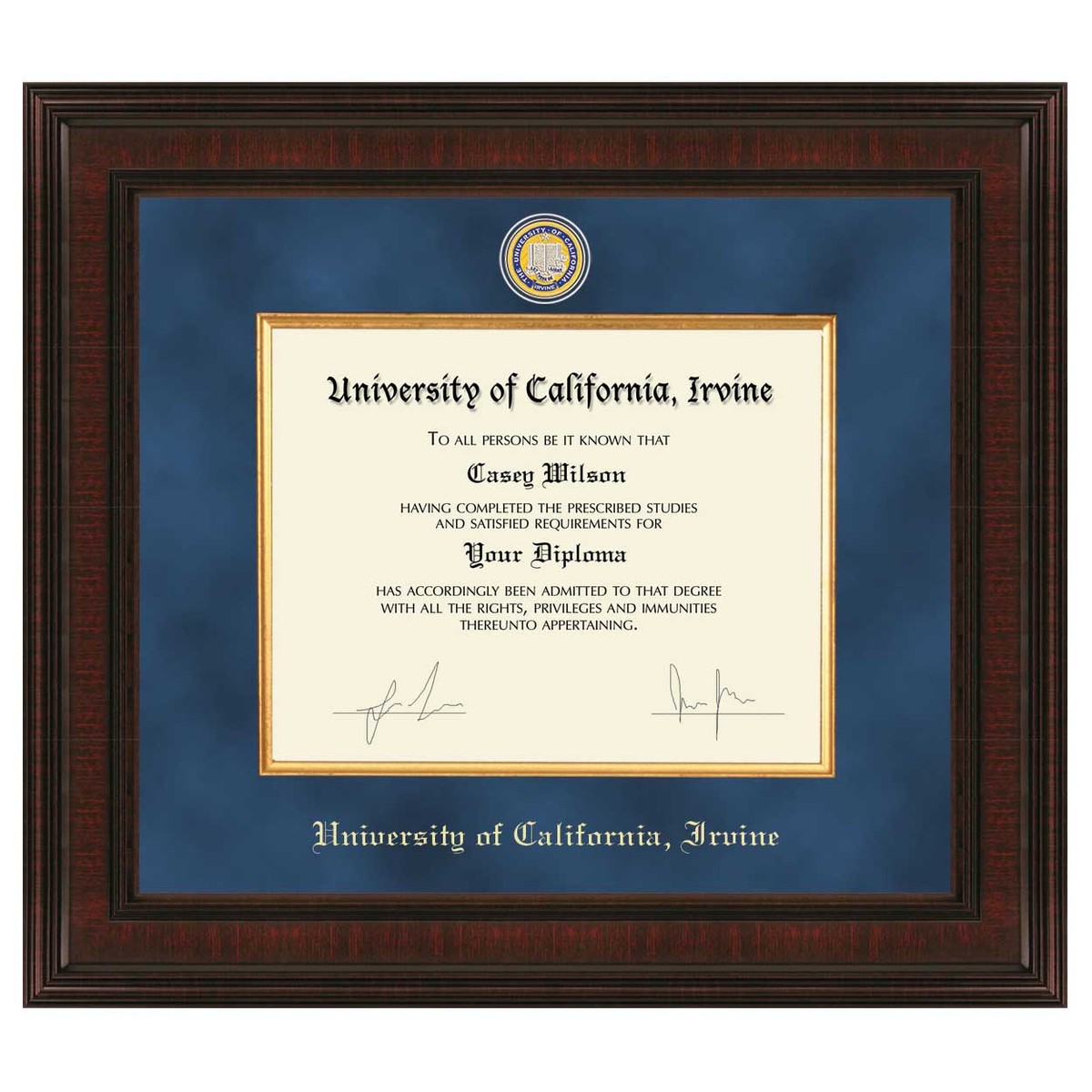 UC Irvine Diploma Frame - Excelsior - Graduation Gift Selection