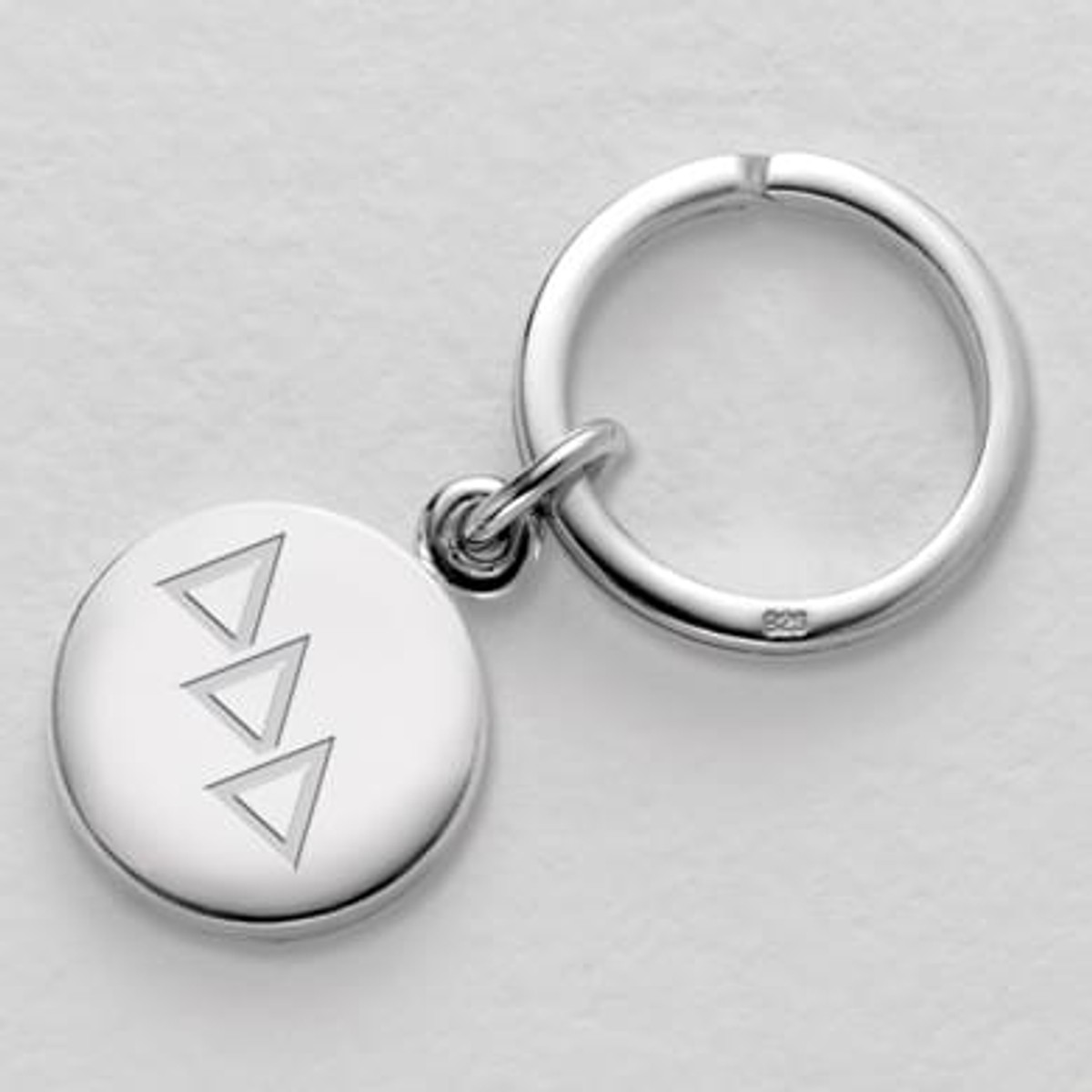 Delta Delta Delta Sterling Silver Insignia Key Ring
