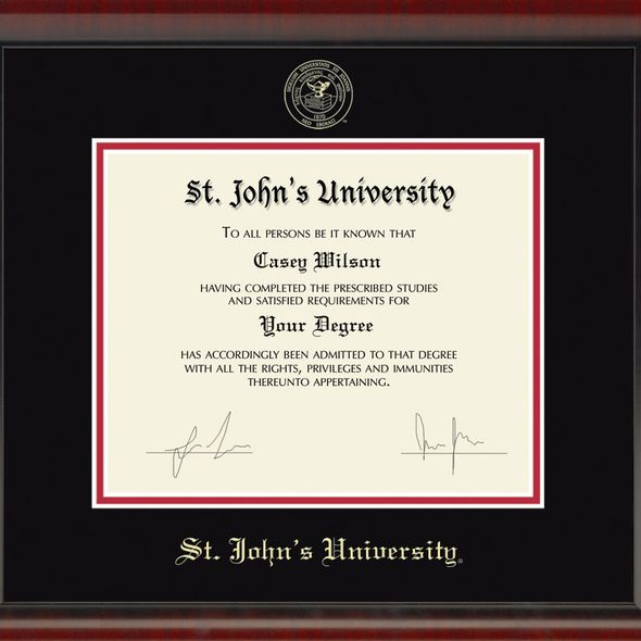 Official St. John's University Diploma Frame, the Fidelitas - Graduation Gift Selection