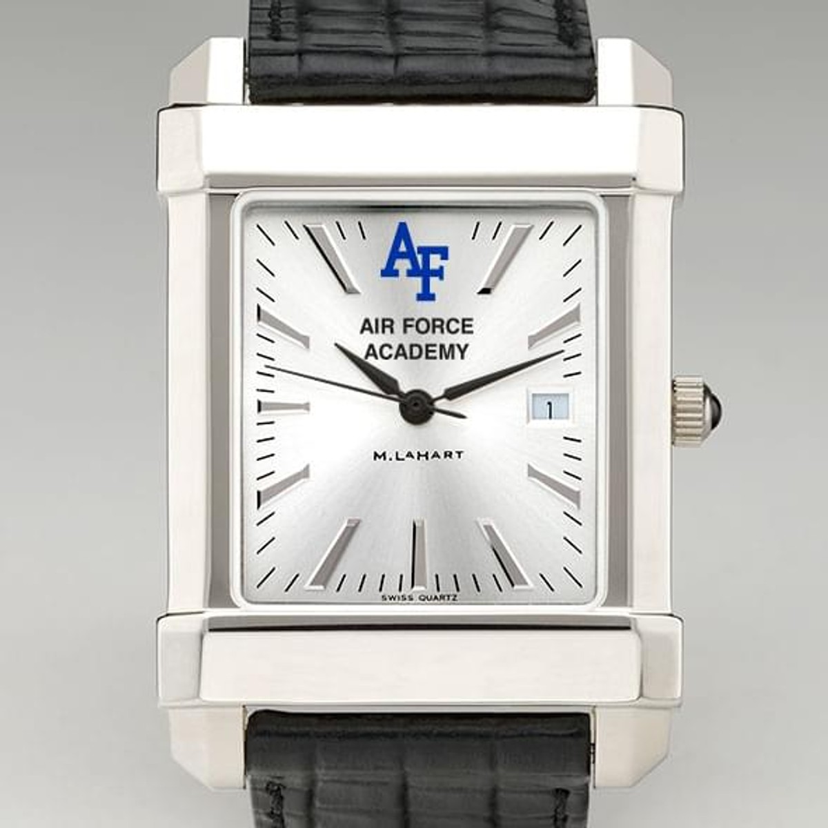 Air Force Mens Collegiate Watch With Leather Strap At Mlahart And Co
